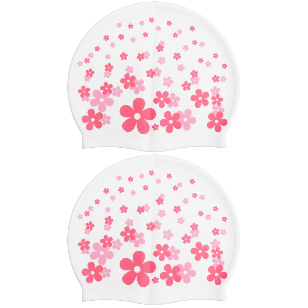 Set of 2 Swimmers Cap Kids Pool Hat Chlorine Resistant Rose Red Child ...