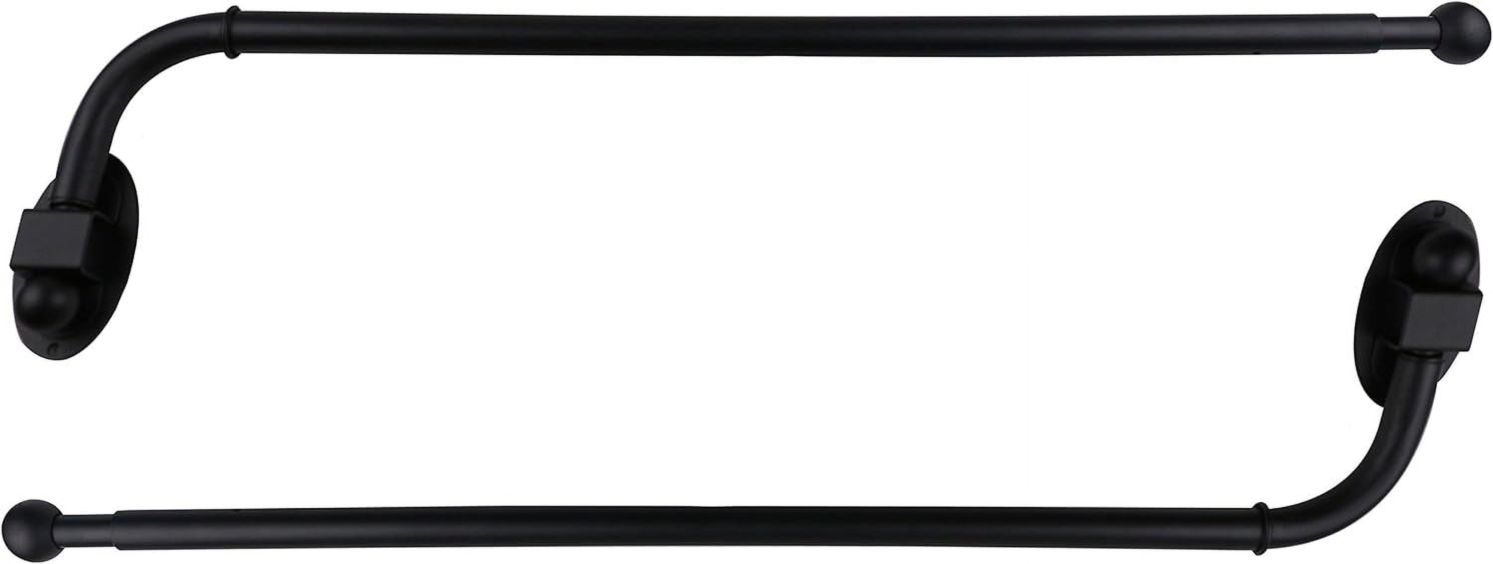 Set of 2 Swing Arm Rods, 3/4-inch Diameter, 24-inch to 38-inch, Black ...