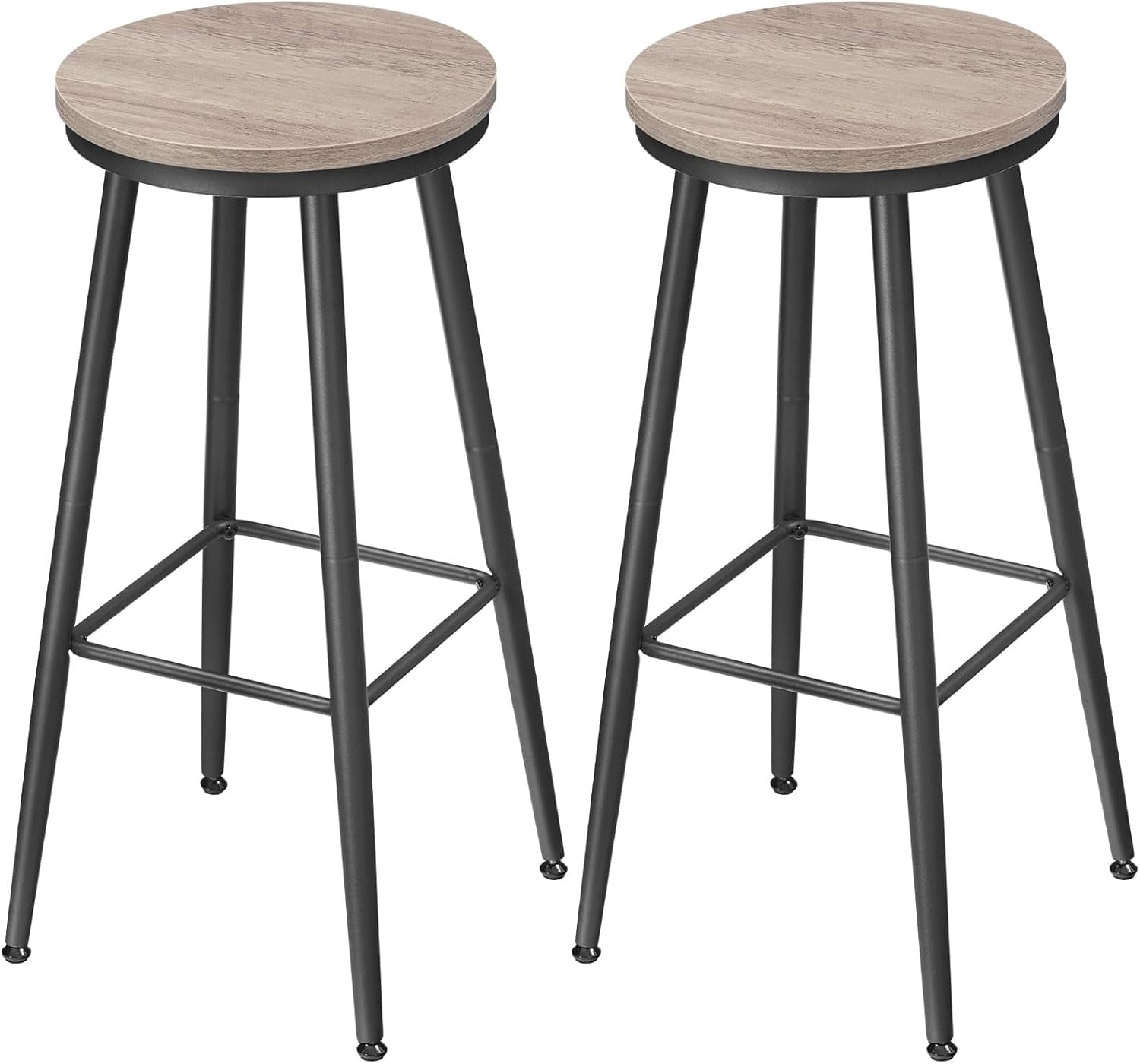 Set of 2 Swivel Bar Stools with Footrest, 26.6" Rotating Counter Chairs ...