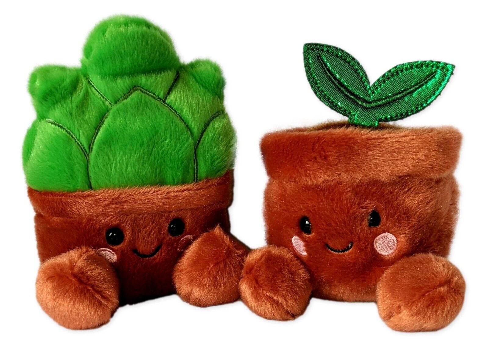 Set of 2 TERRA POTTED PLANT & GIGI SUCCULENT Palm Pals 5" Stuffed Plush ...