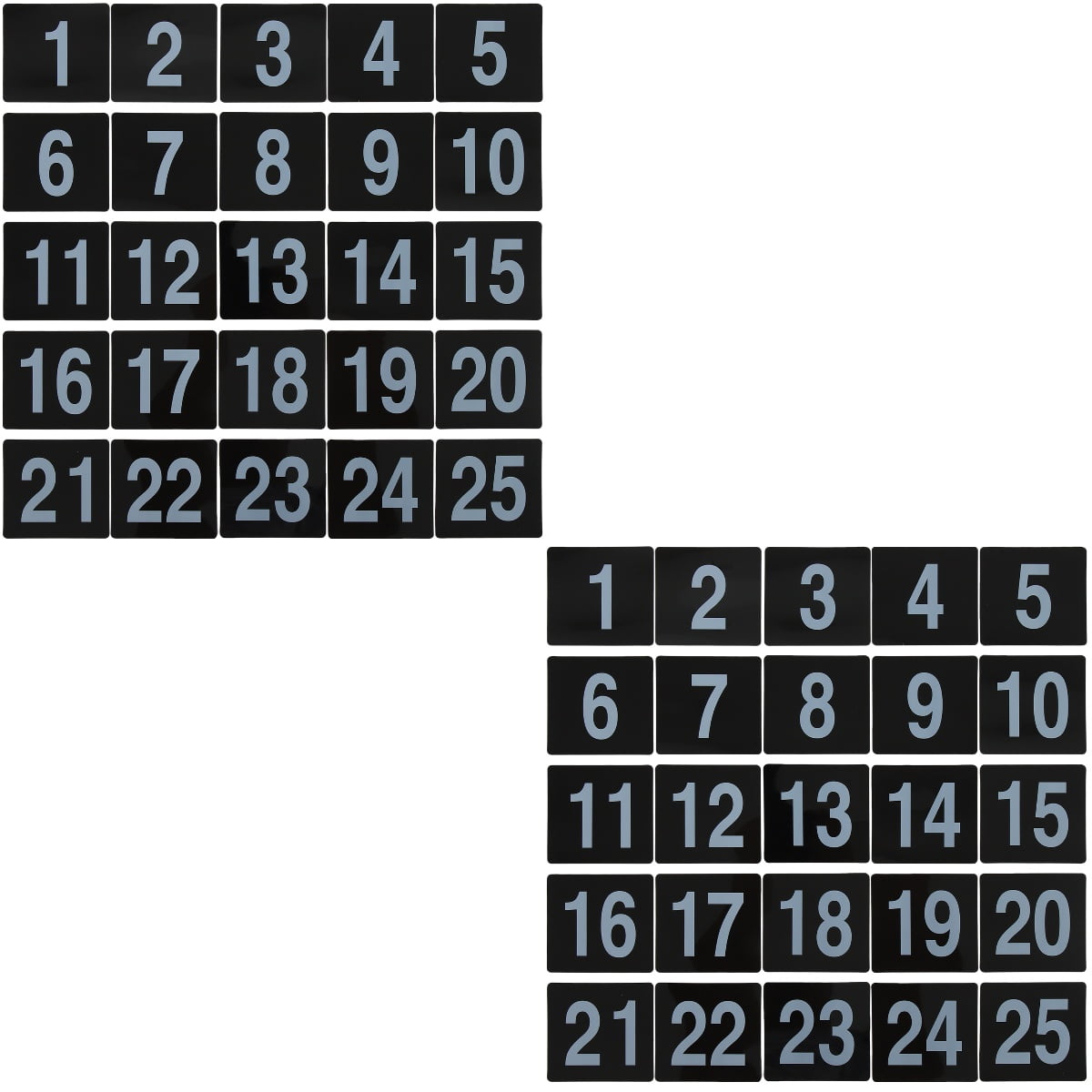 Set of 2 Table Sign Stand Tent Digital Number Plate Reusable Numbers ...