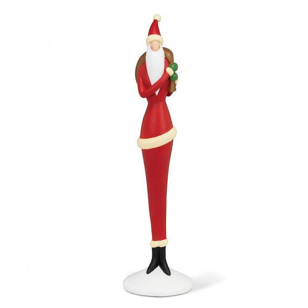 Set of 2 Tall Modern Santa Statuette - Walmart.com