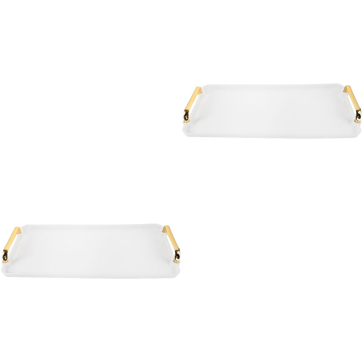 Set of 2 Tea Fruit Plate Tray Food Rectangular Shape Decor Serving with ...