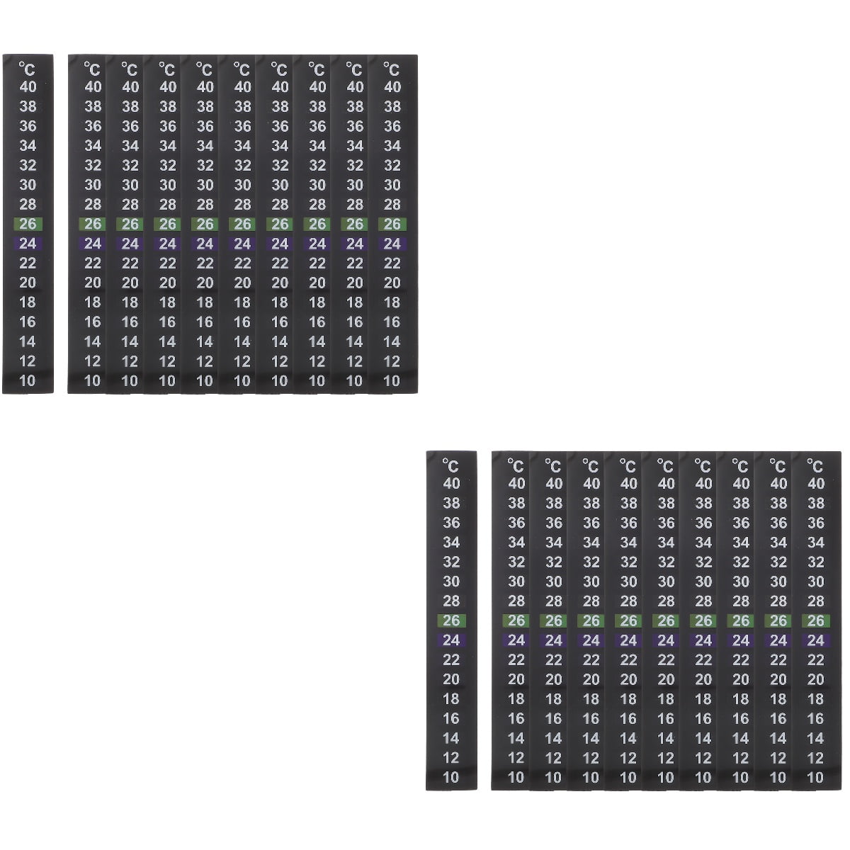 Set of 2 Temperature Sticker Meat Thermometer Digital Water Drop ...