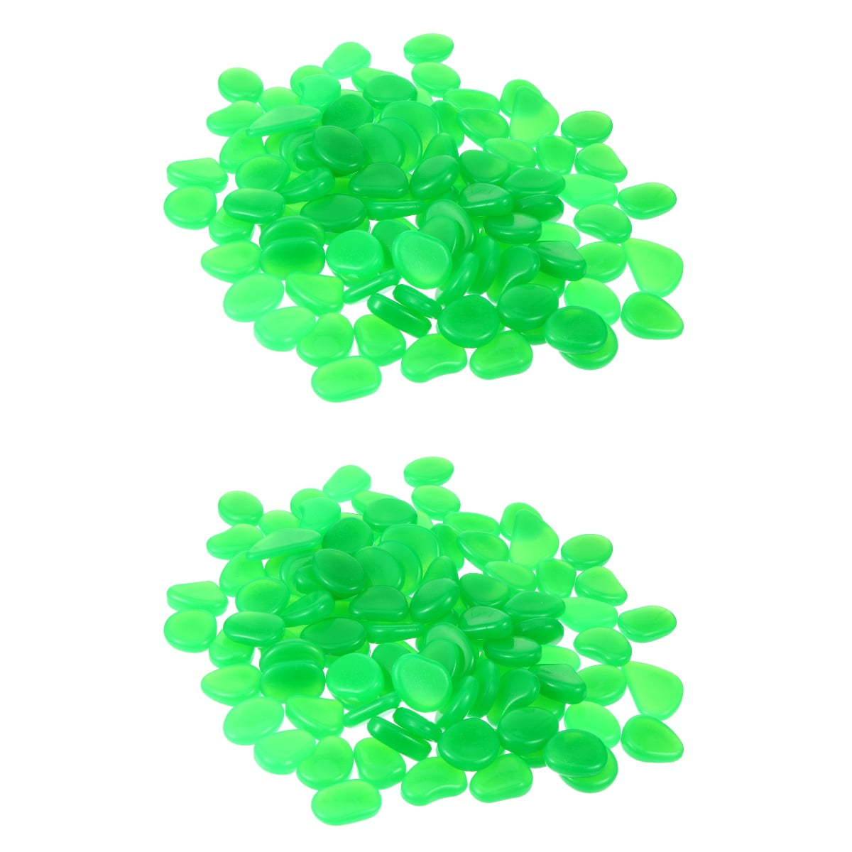 Set of 2 Terrarium Pebble Luminous Stone Pathway Decoration Glowing ...