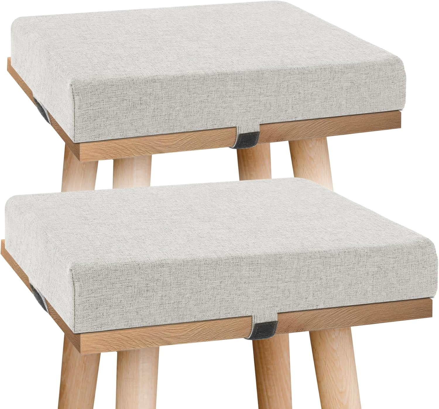 Set of 2 Thicken Bench Stool Cushion,Comfort Bar Pads with Machine ...