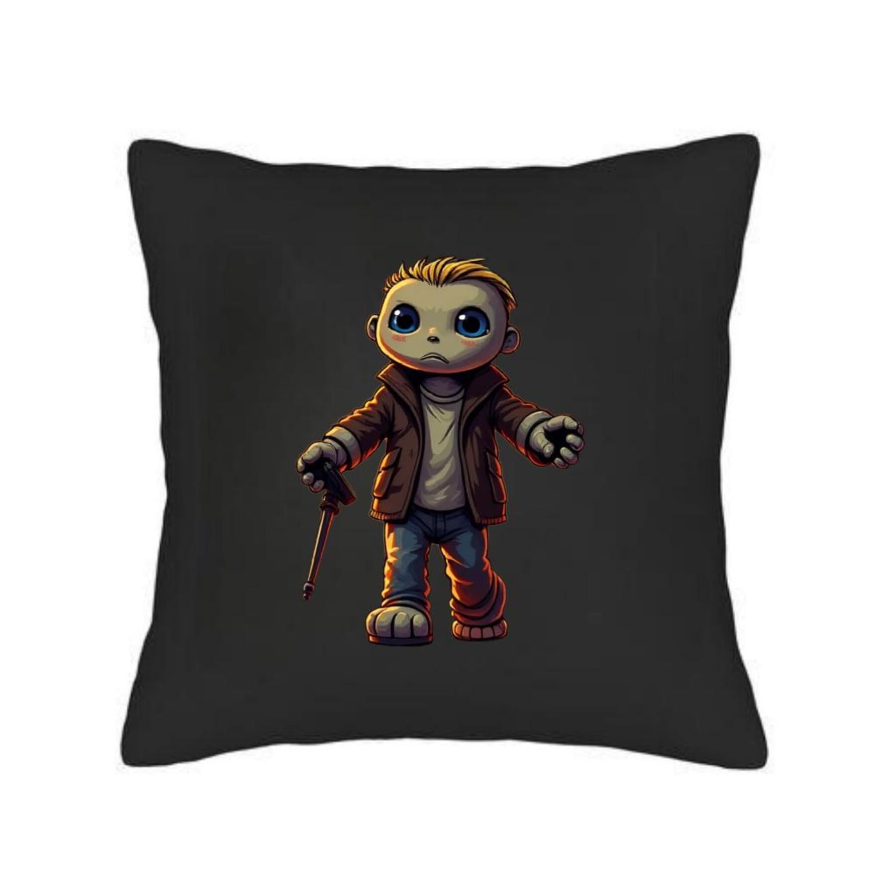 Set of 2 Throw Pillow Covers 18x18 - Cartoon Character Design with ...