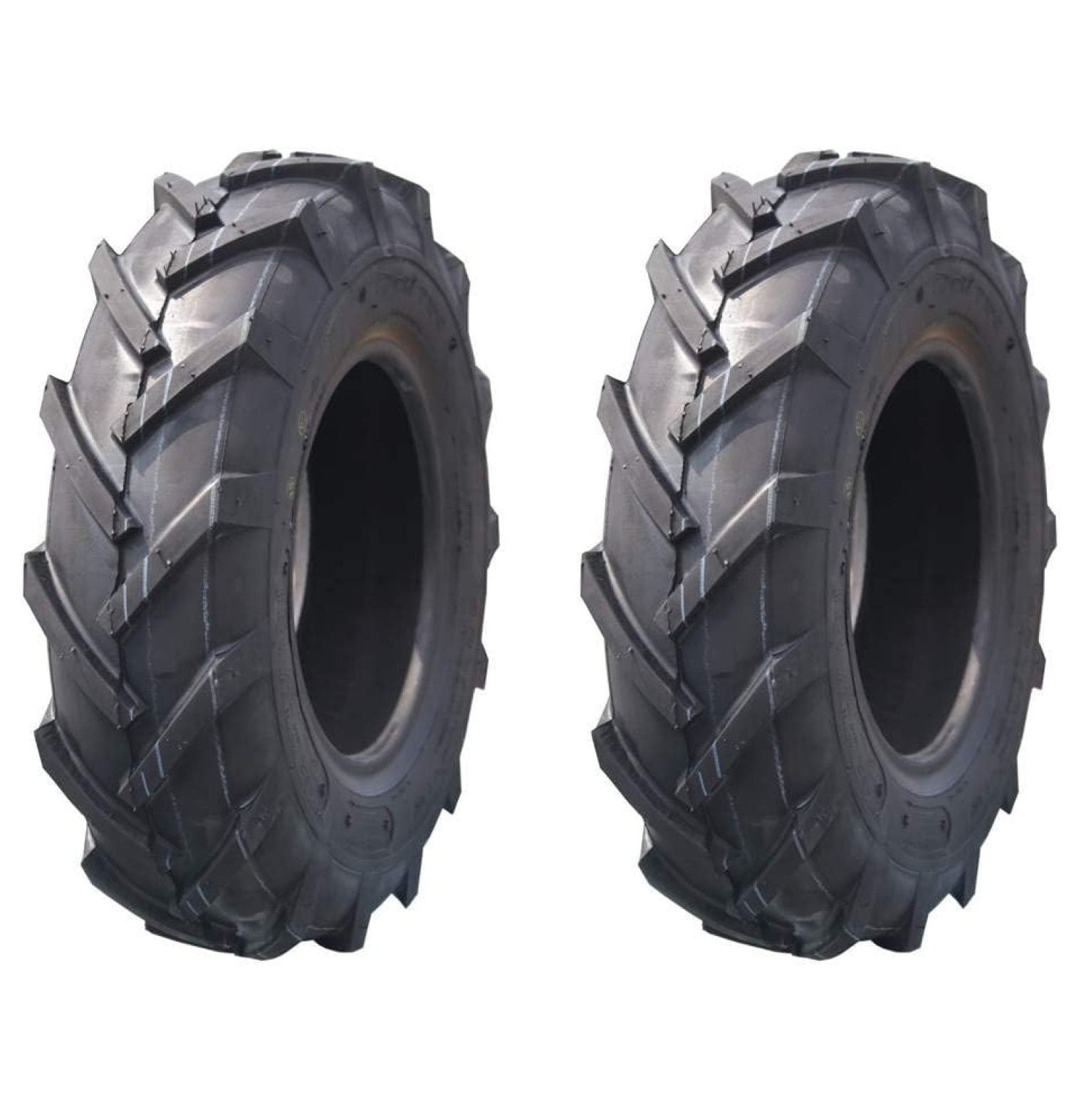 Set of 2 Tires, 4.80/4.00-8 Tubeless 4 Ply Rating Tiller Trencher Lug ...