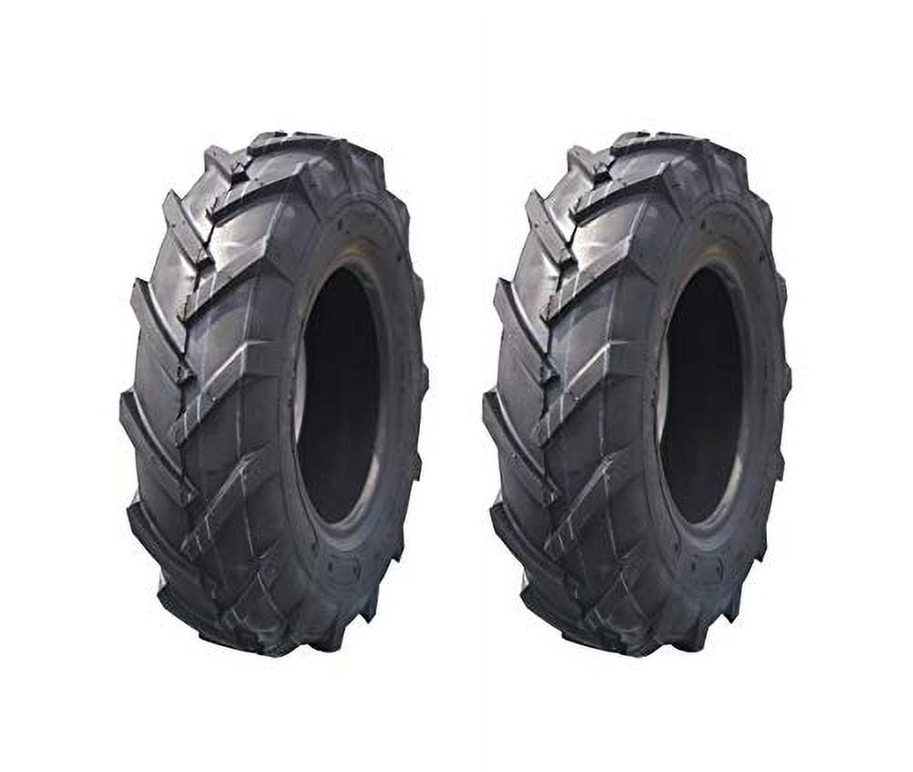 Set of 2 Tires, 4.80/4.00-8 Tubeless 4 Ply Rating Tiller Trencher Lug ...