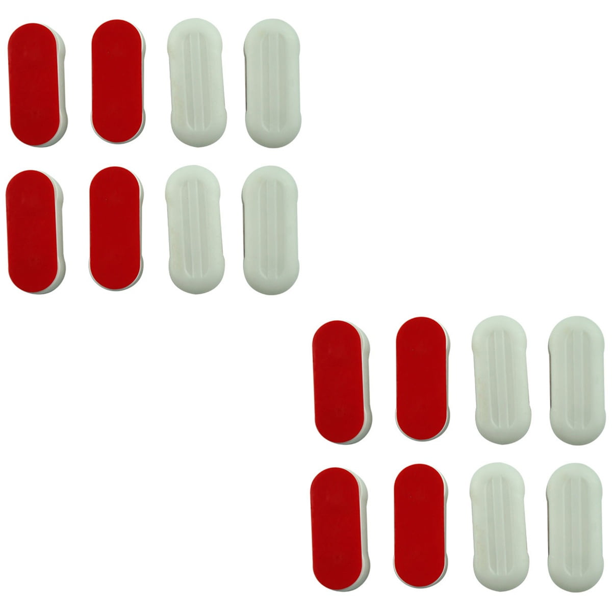 Set of 2 Toilet Seat Spacers Riser Bowl Toilet Seat Buffer 8pcs White ...