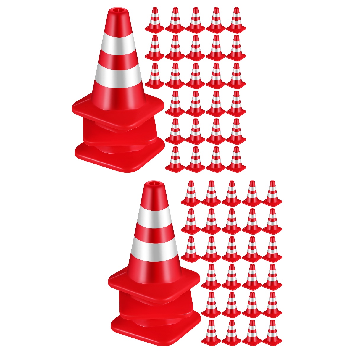 Set of 2 Traffic Triangle Engineering Construction Toys Kids Signs ...