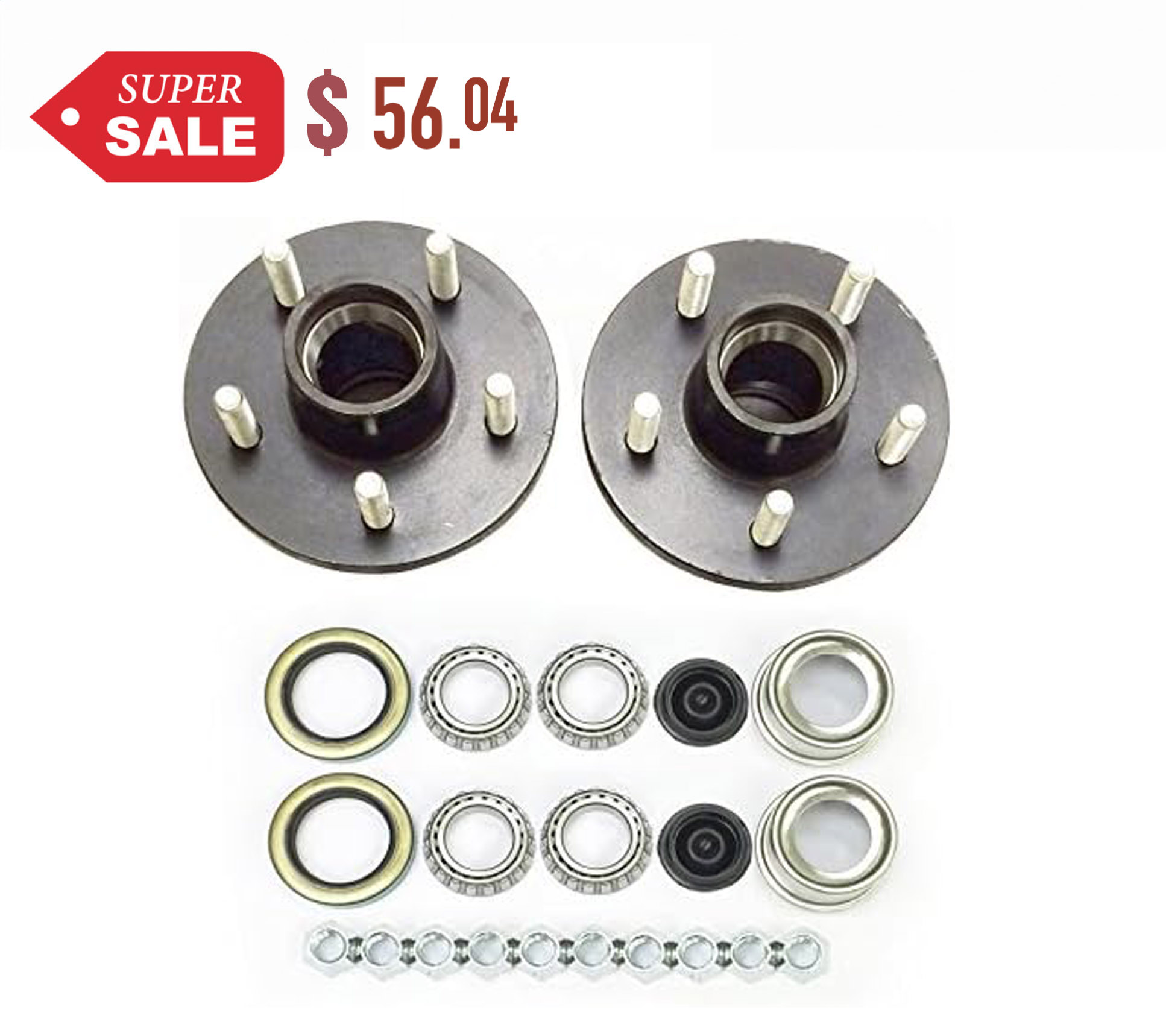 Dexter 81092 5-Stud UHI 1,750 lb Capacity Replacement Wheel Hub Kit ...