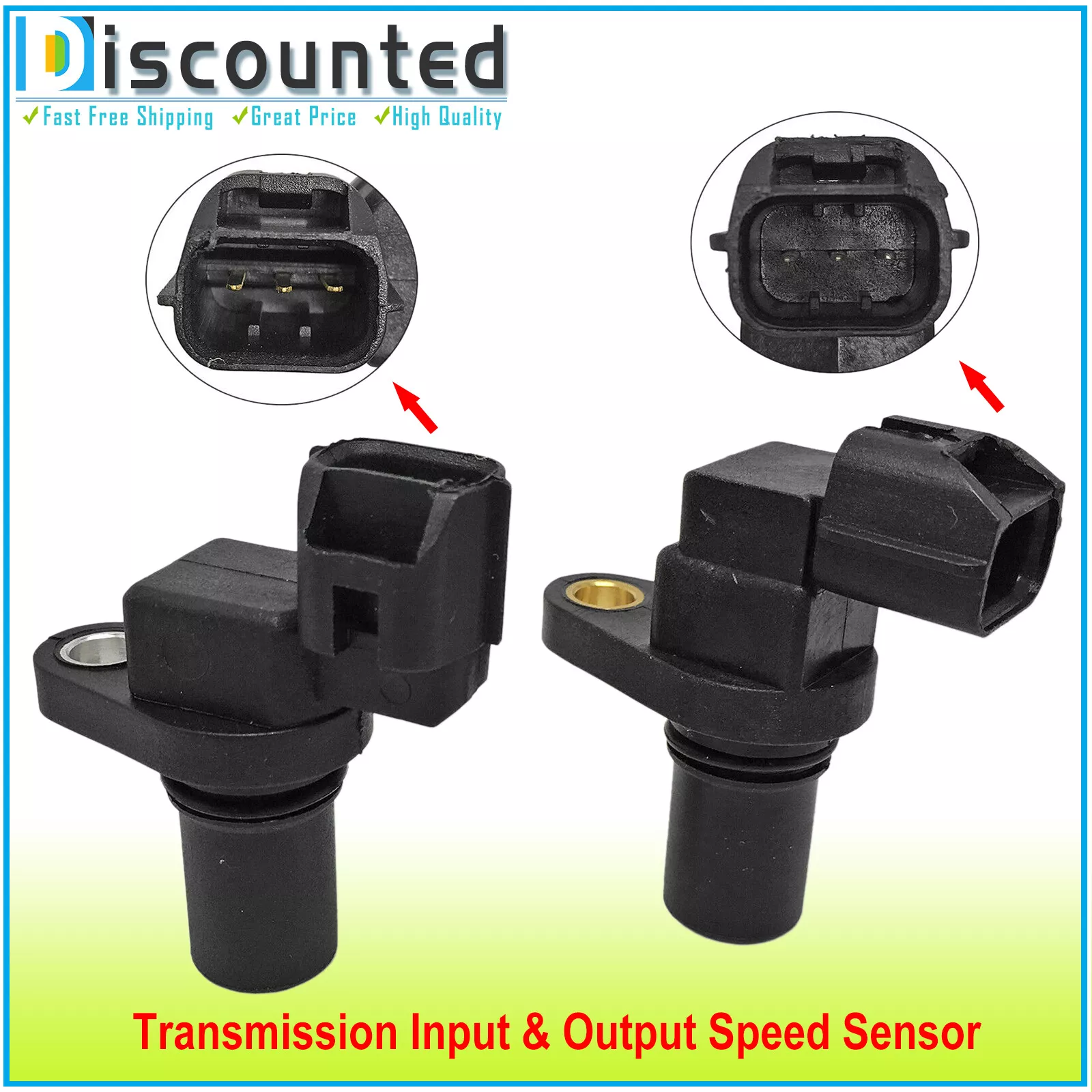 Set of 2 Trans Input & Output Speed Sensor for Hyundai Azera Elantra ...