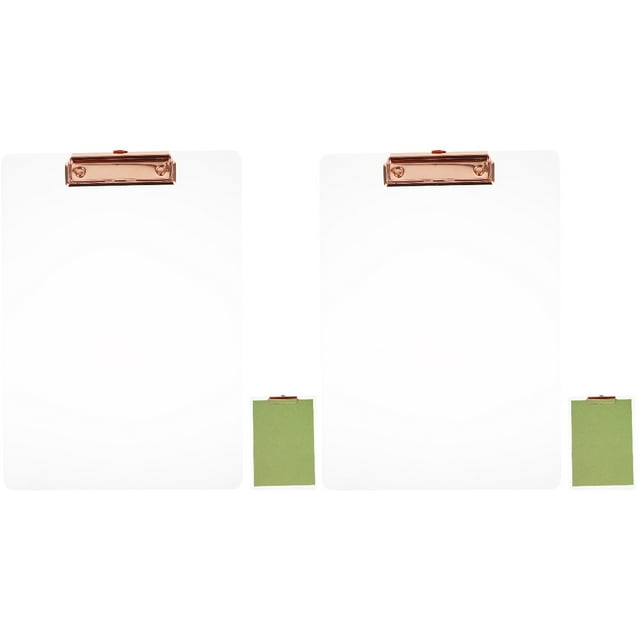 Set of 2 Transparent Board Clip File Folder School Suppliea Folders ...