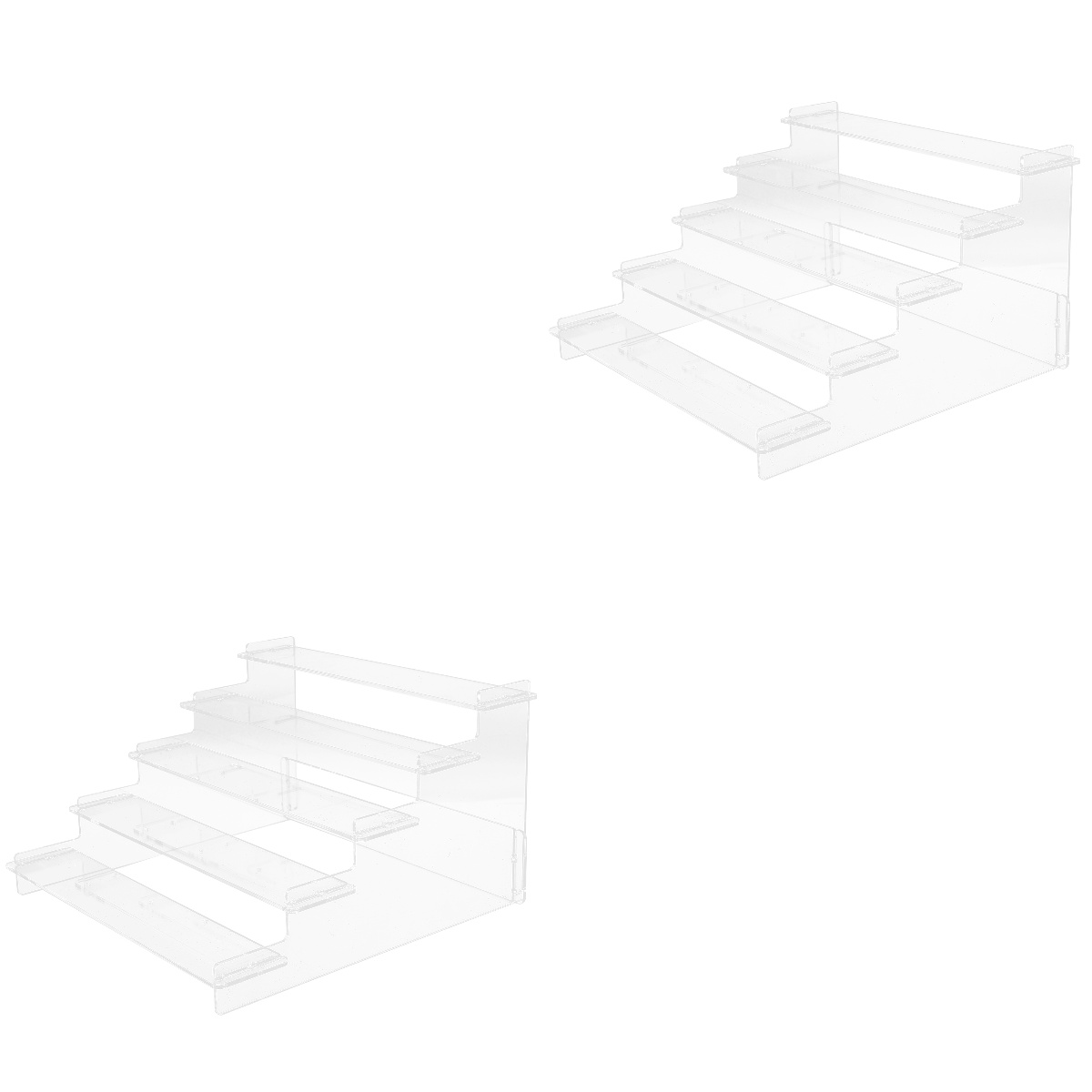 Set of 2 Transparent Ladder Display Rack Models Multilayer Rack Acrylic ...