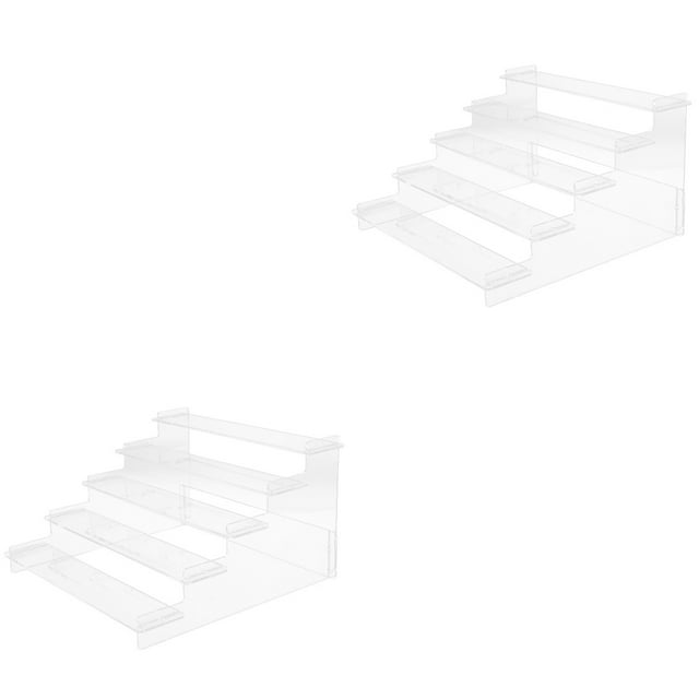 Set of 2 Transparent Ladder Display Rack Models Multilayer Rack Acrylic ...