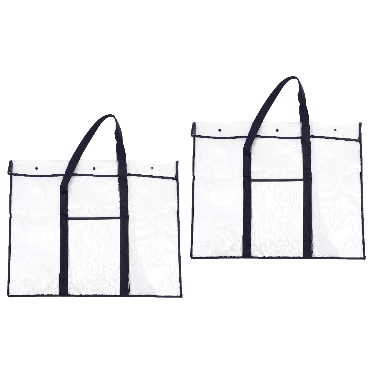 Set of 2 Transparent Storage Bag Handbags Folder for Artwork Drawings ...