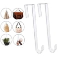 Set of 2 Transparent Wreath Hooks, Sturdy Over Door Hanger for ...