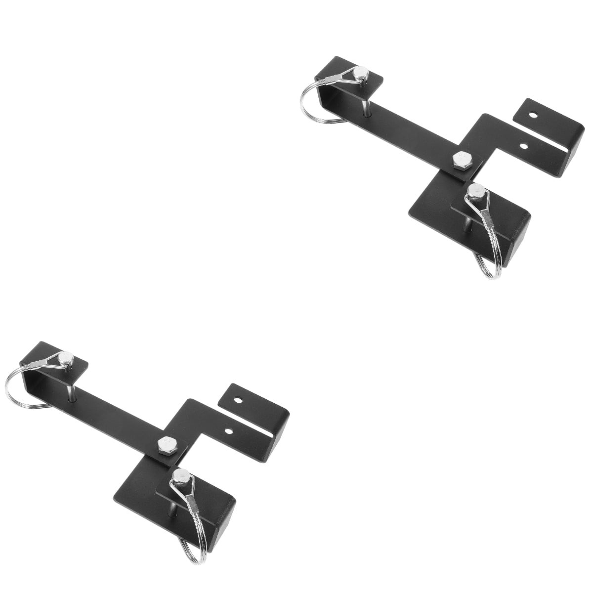 Set of 2 Black Trash Can Coupler Hooks for Outdoor Bins and Containers ...