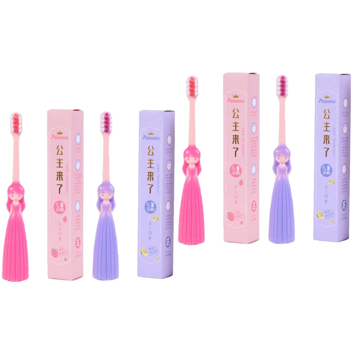 Set of 2 Travel Children Toothbrush Toothbrushes Soft Oral Toothpaste ...