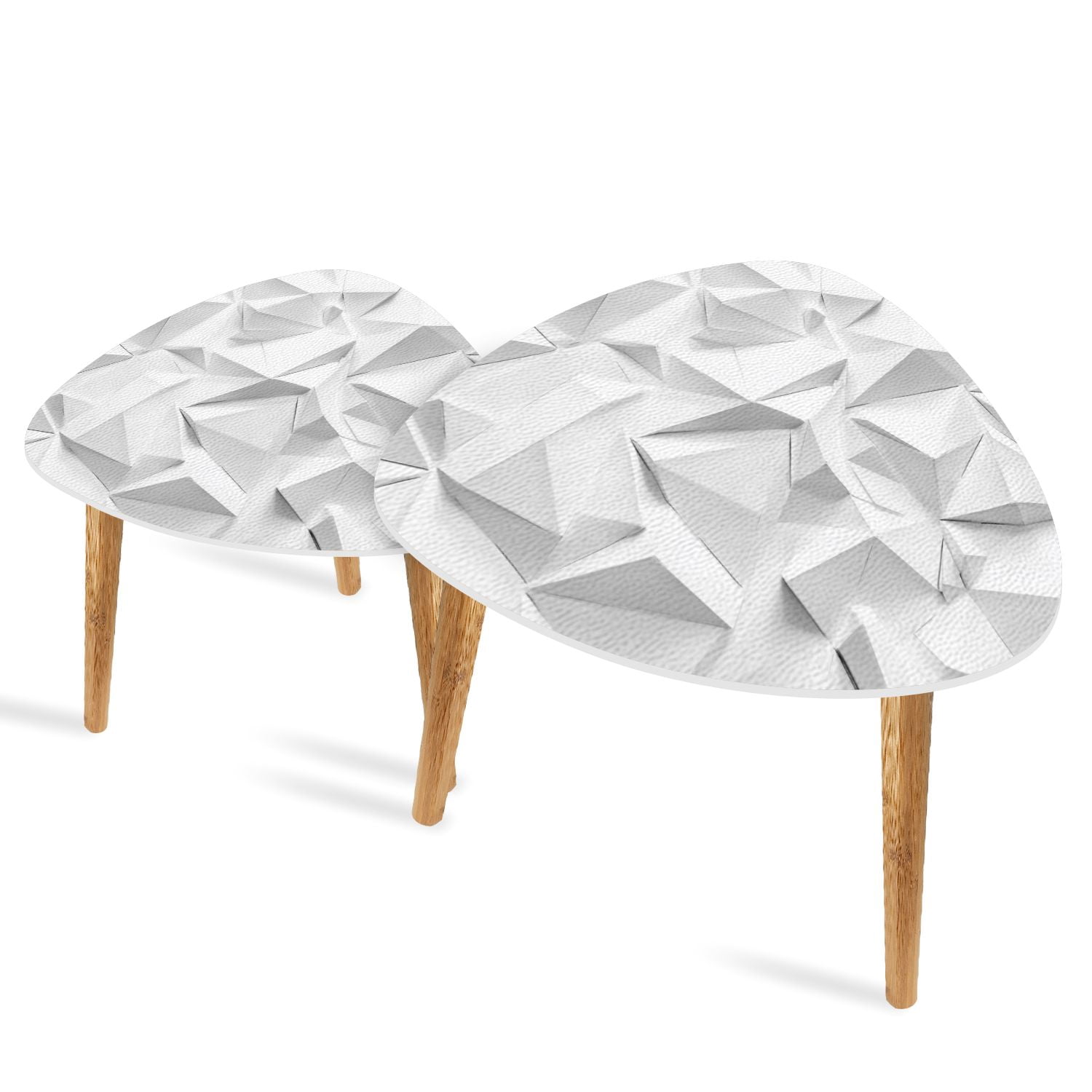 Set of 2 Triangle End Table 3D Wall Panels Diamond 3D Textured Wall ...