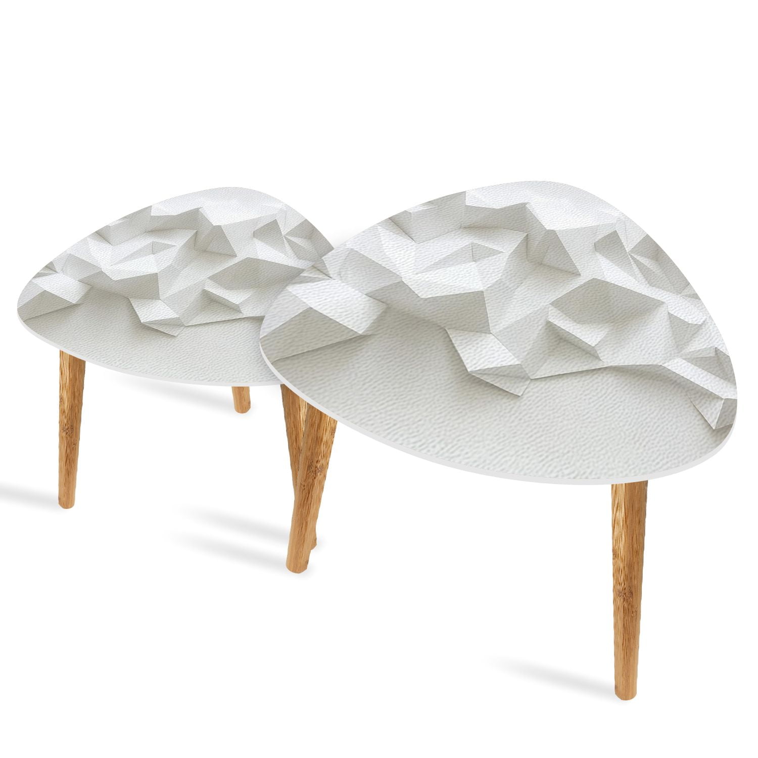 Set of 2 Triangle End Table 3D Wall Panels Diamond 3D Textured Wall ...