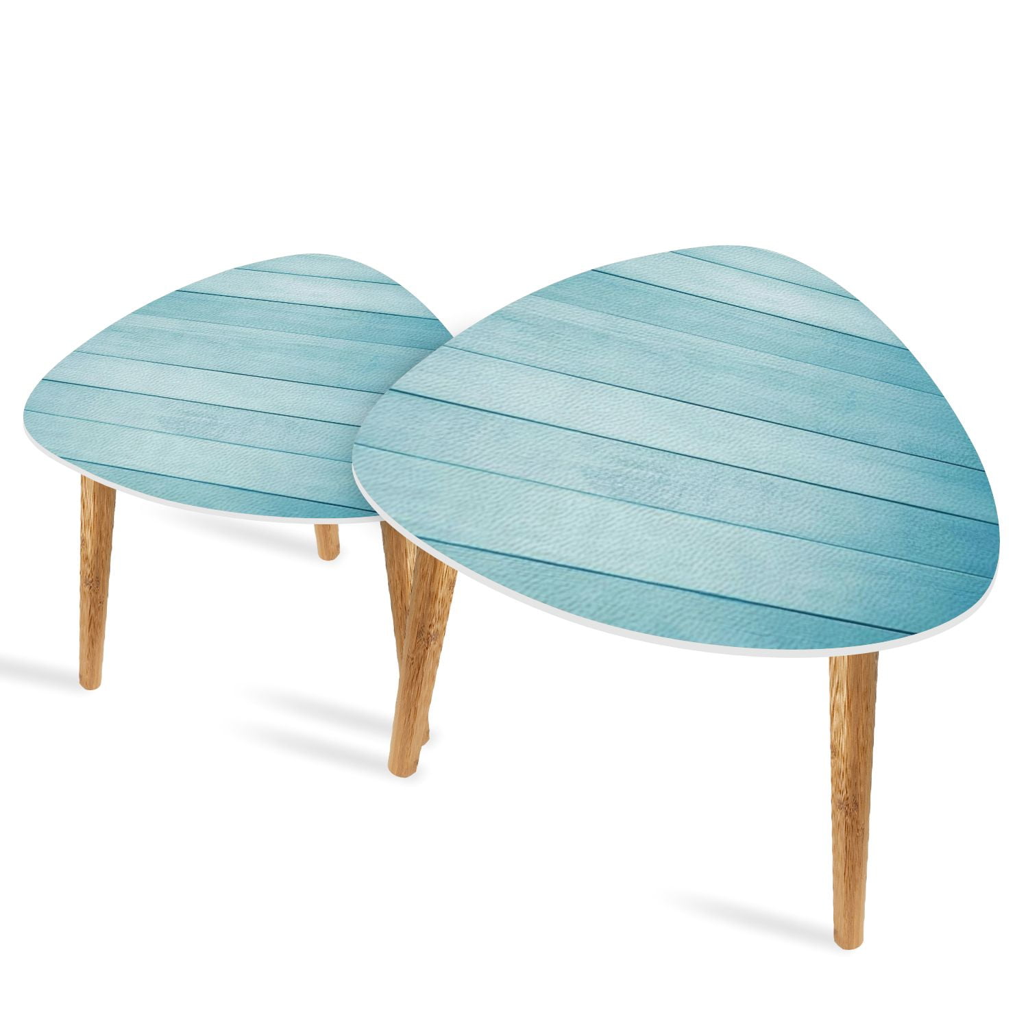 Set of 2 Triangle End Table Old grunge wood plank texture Set of 2 Side ...