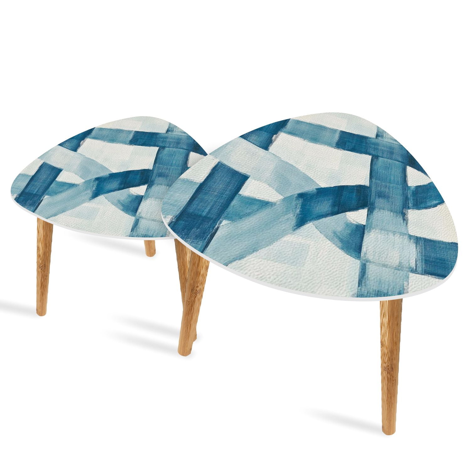 Set of 2 Triangle End Table Peel And Stick Bedroom Powder Room Kitchen ...