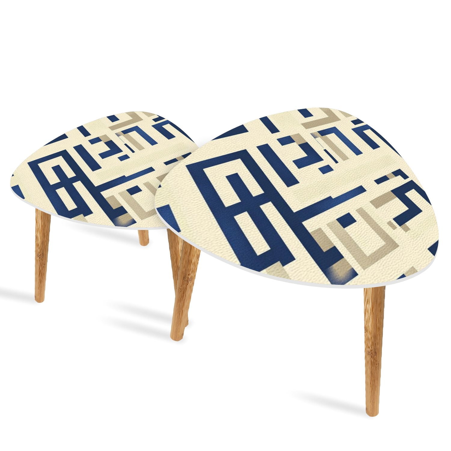 Set of 2 Triangle End Table Peel And Stick Bedroom Powder Room Kitchen ...