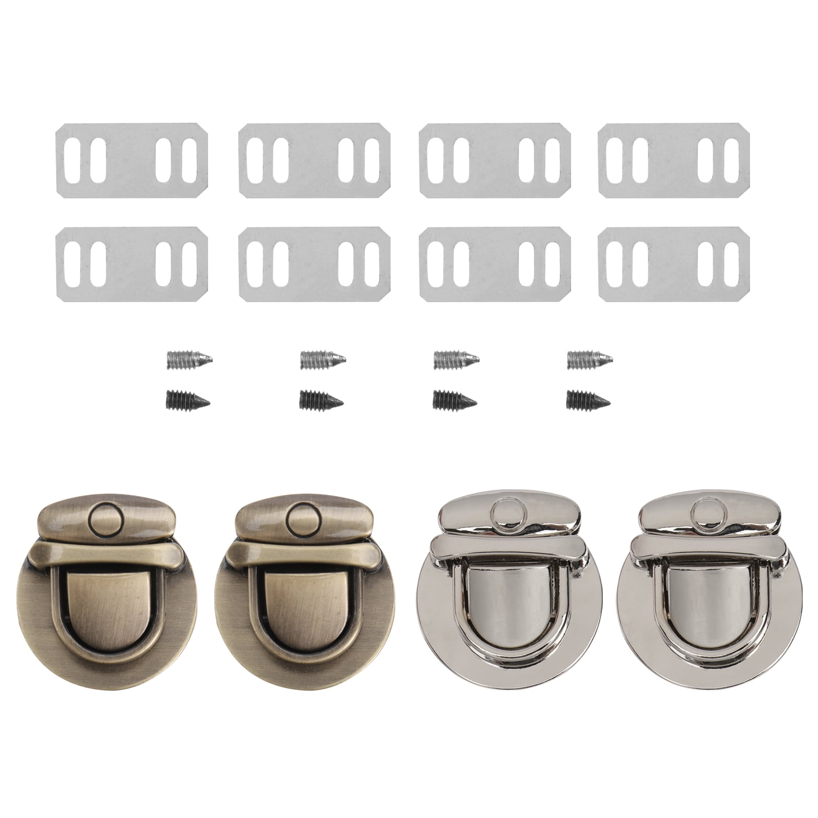 Set of 2 Tuck Clasp Cabinet Latch Reusable Bags Purse Strap Gold ...