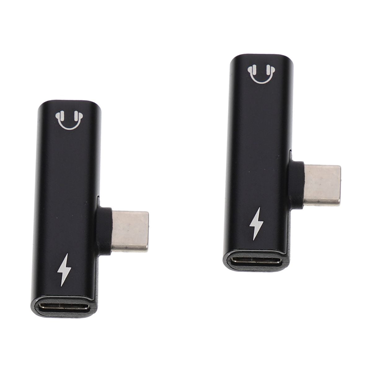 Set of 2 USB Type C Dongle Adapter Type-c to Headphone Fast Charging ...