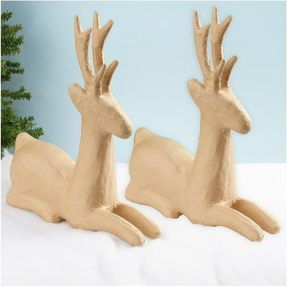 Paper Mache Deer Heads