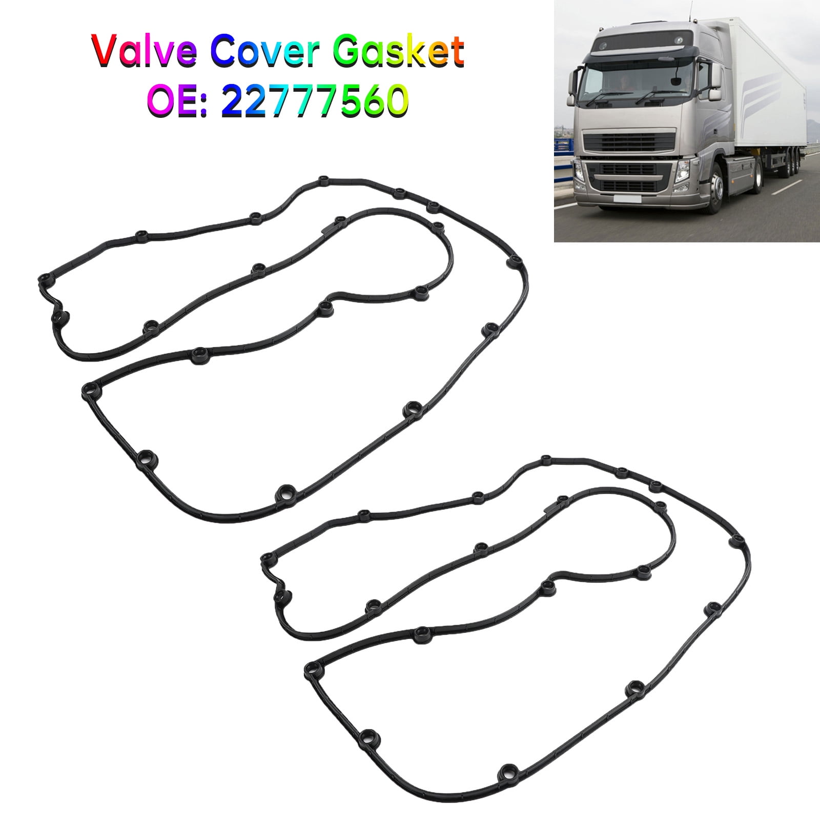 Set of 2 Valve Cover Gaskets 22777560 Fit for Volvo D13 Truck - Walmart.com
