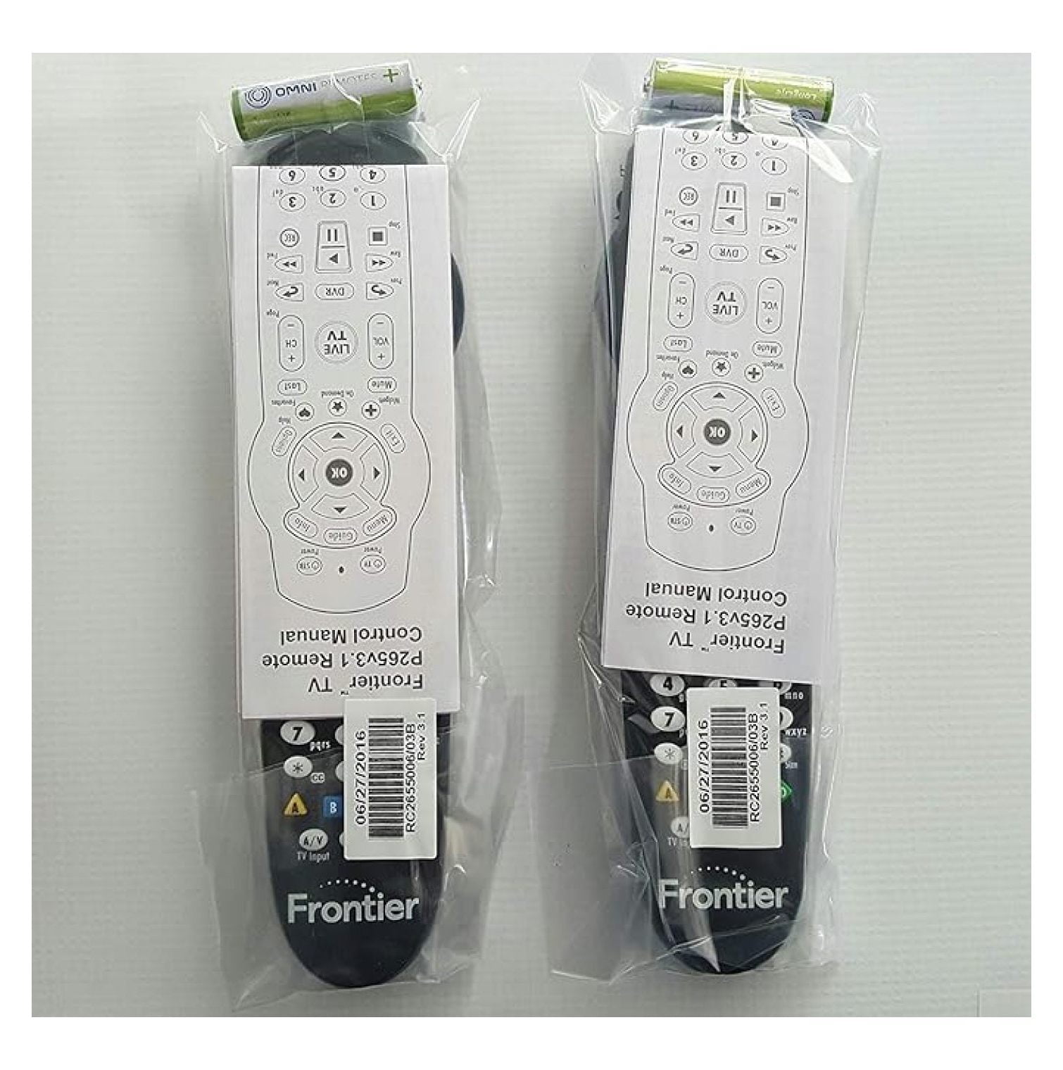 Set of 2 Verizon FiOS TV Replacement Remotes by Frontier, Works with ...