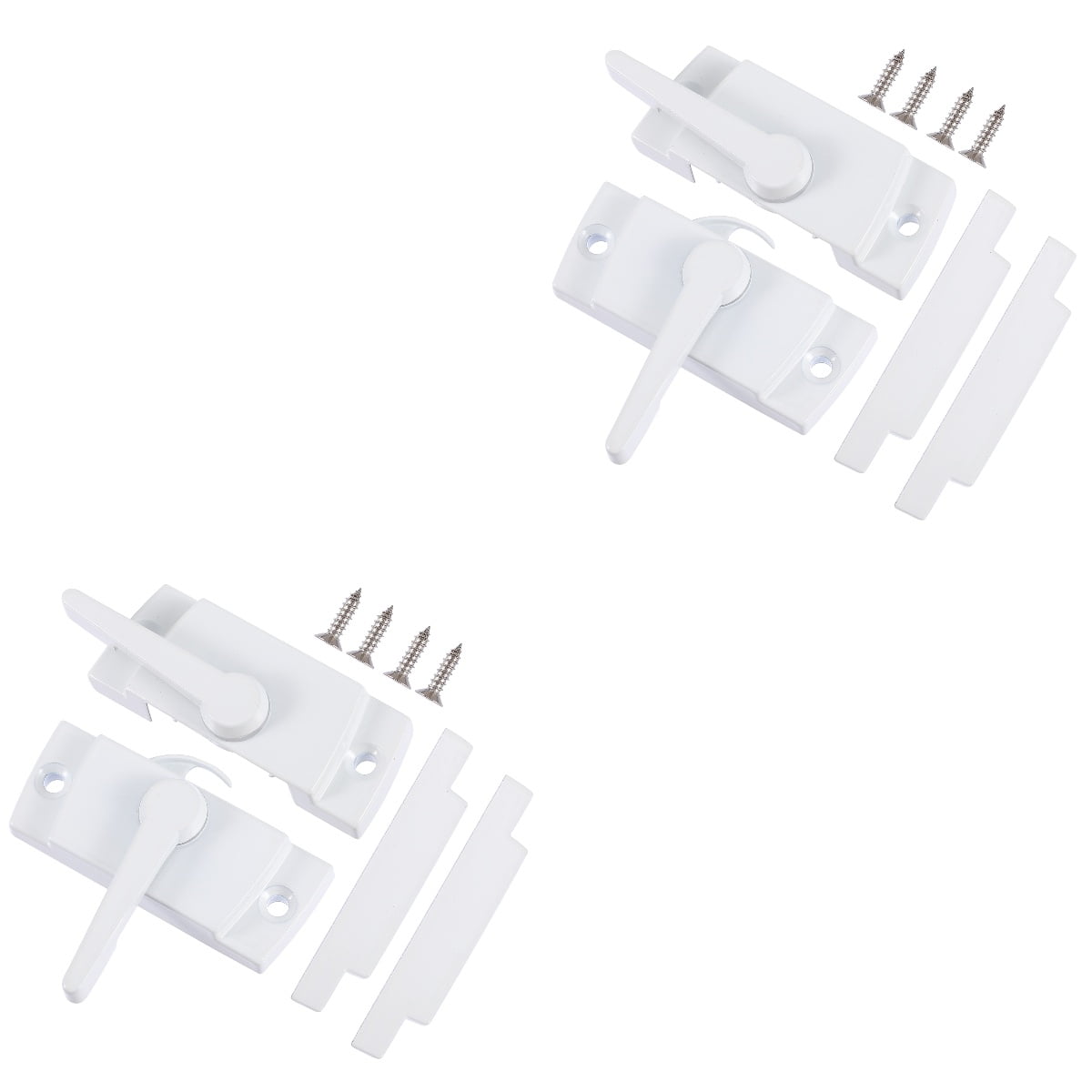 Set of 2 Vertical Horizontal Sliding Windows Lock Door and Crescent ...