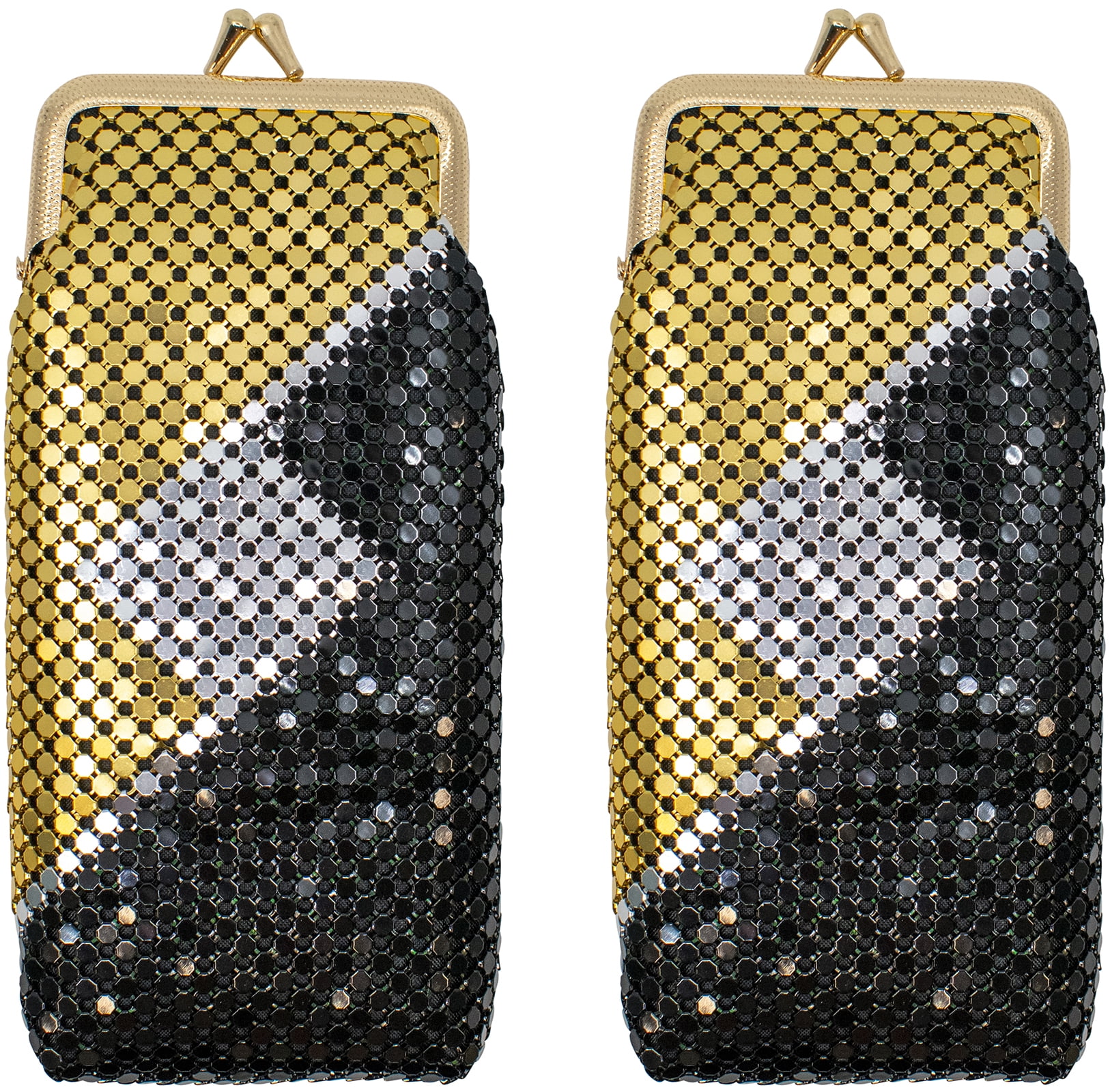 Set of 2 Vintage Soft Metallic Mesh Long Cigarette Case Purses (4mm ...