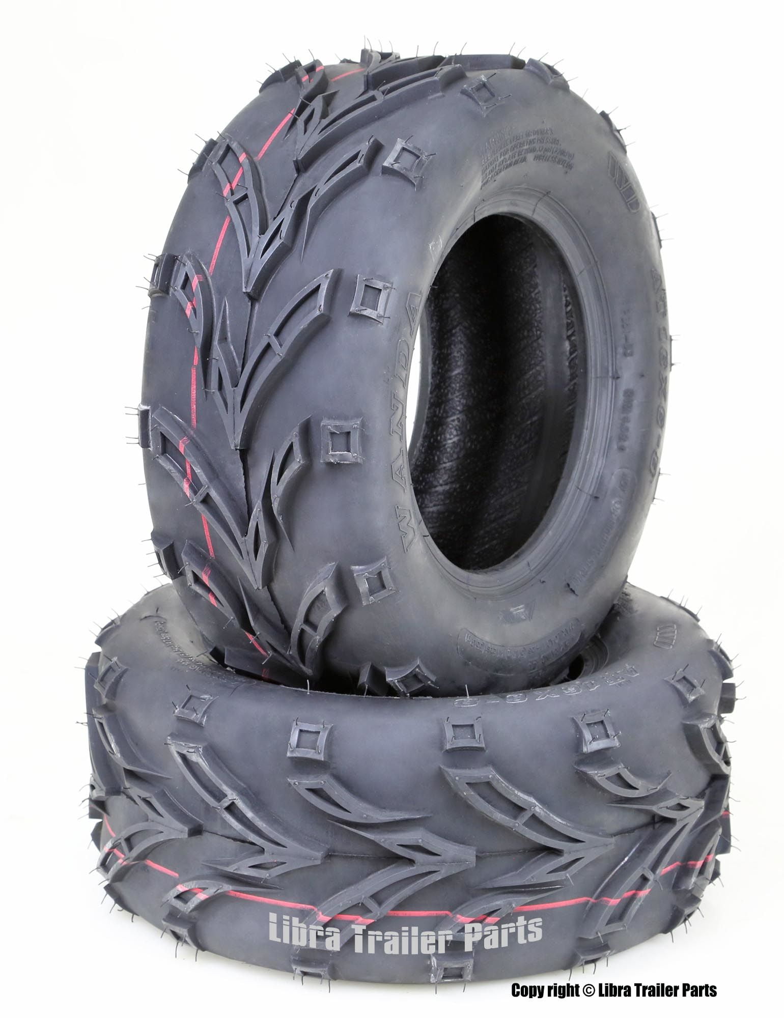 WANDA 16x6-8 ATV Tires, 4PR, Set of 2, Ideal for Mud, Snow, Sand ...