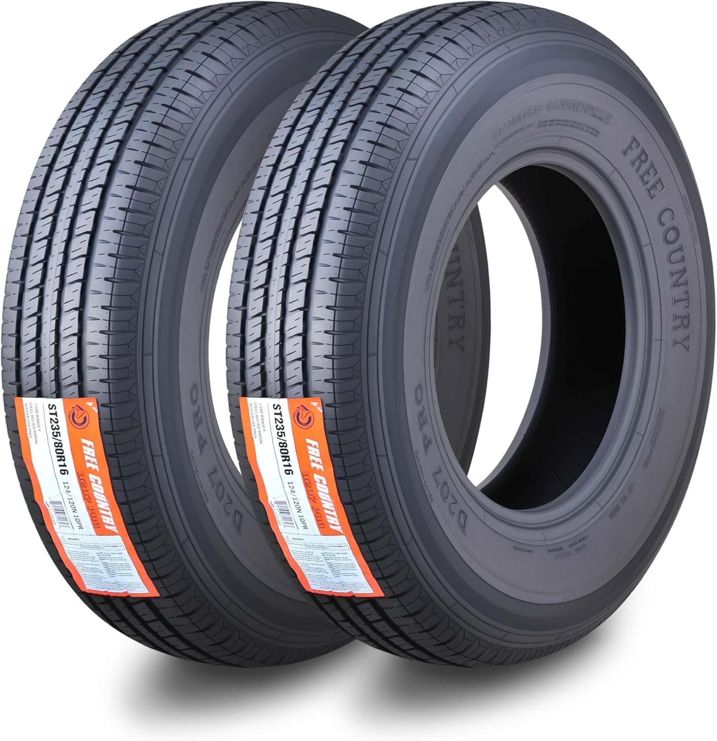 WINDA Premium Set of 2 Trailer Tires ST235/80R16 Radial 10PR Load Range ...