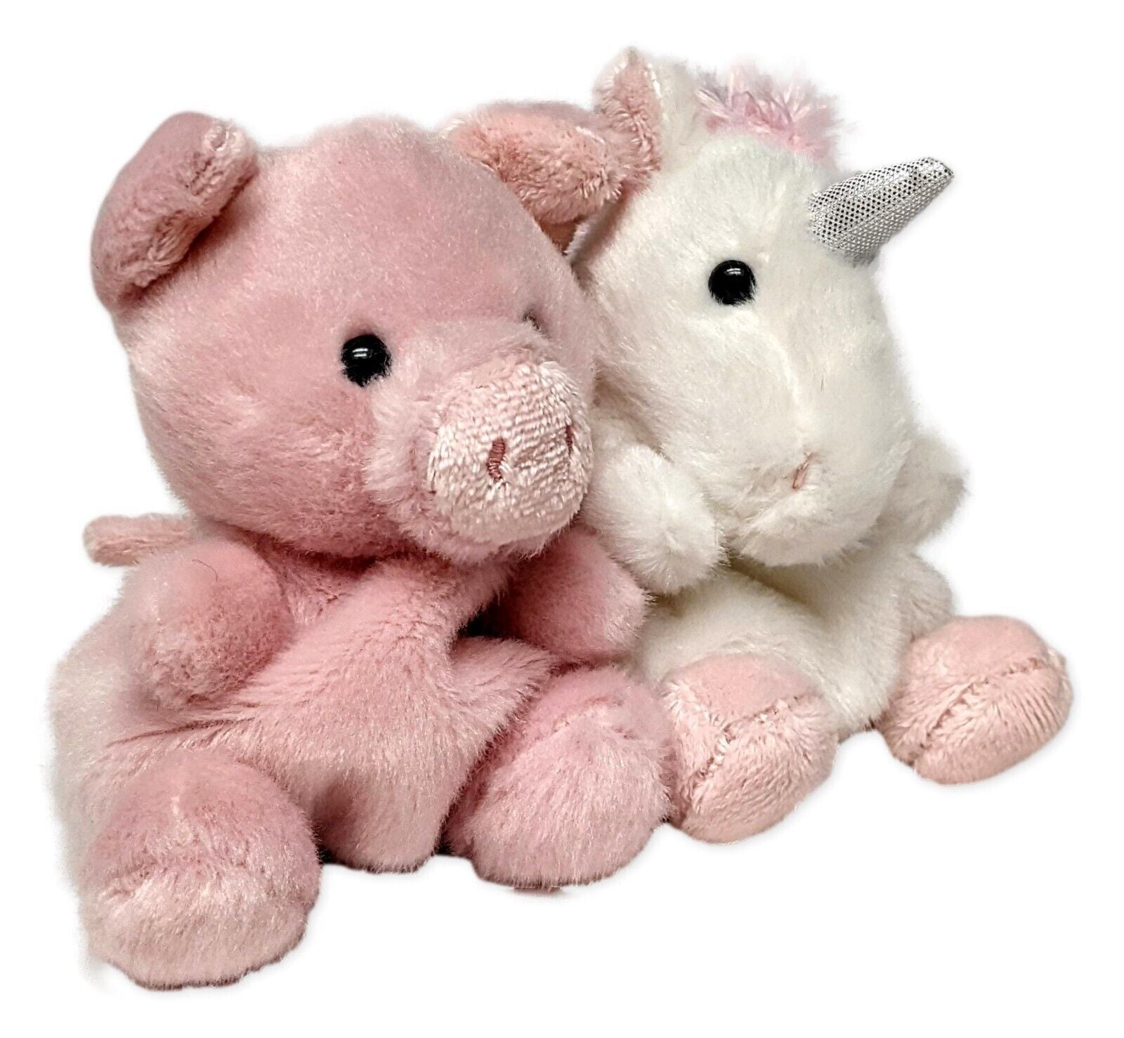 Set of 2 WIZARD PIG & SASSY UNICORN Palm Pals 5" Stuffed Animal Plush ...