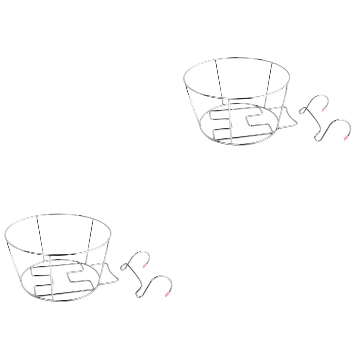 Set of 2 Wall Mounted Wrought Iron Flower Stand Orchid Hangers Hanging ...