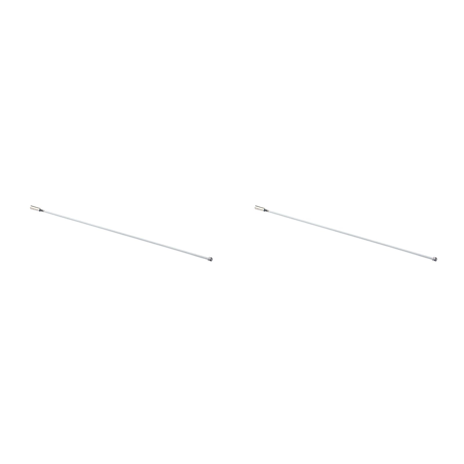 Set of 2 Way Truss Rod Metal Extendable Ratchet Curtain Tracks and ...