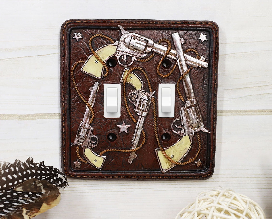 Set of 2 Western Cowboy Double Toggle Switch Wall Plates - Walmart.com