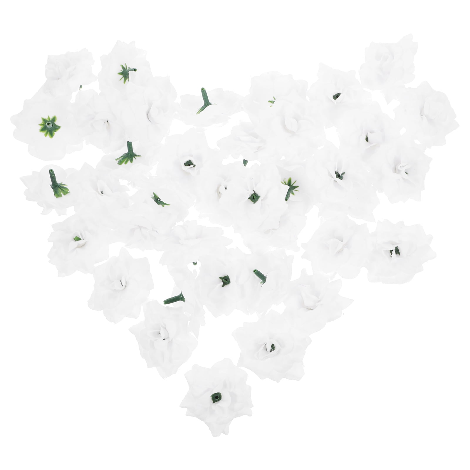 Set of 2 White Stick Fabric Flowers Dusky Para Bulk Ornaments - Walmart.com