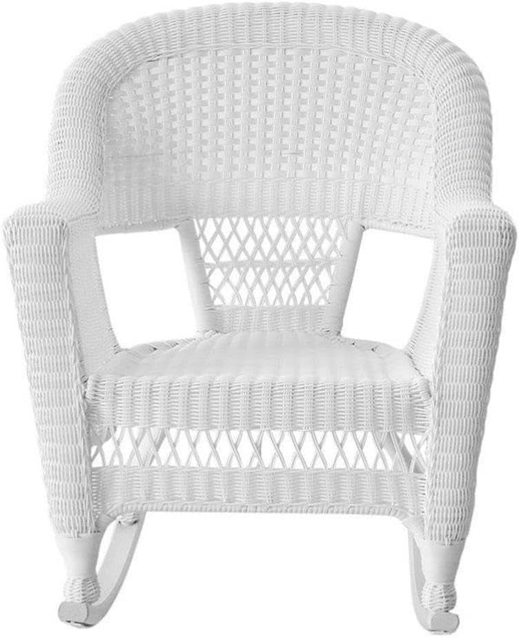 Set of 2 Wicker Rocker Chairs White - Walmart.com