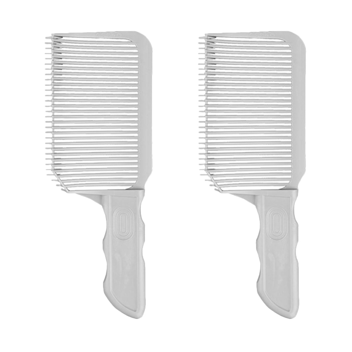 Set of 2 Wide Comb Flat Top Barber Hair Dedicated Cutting Tools Mens ...