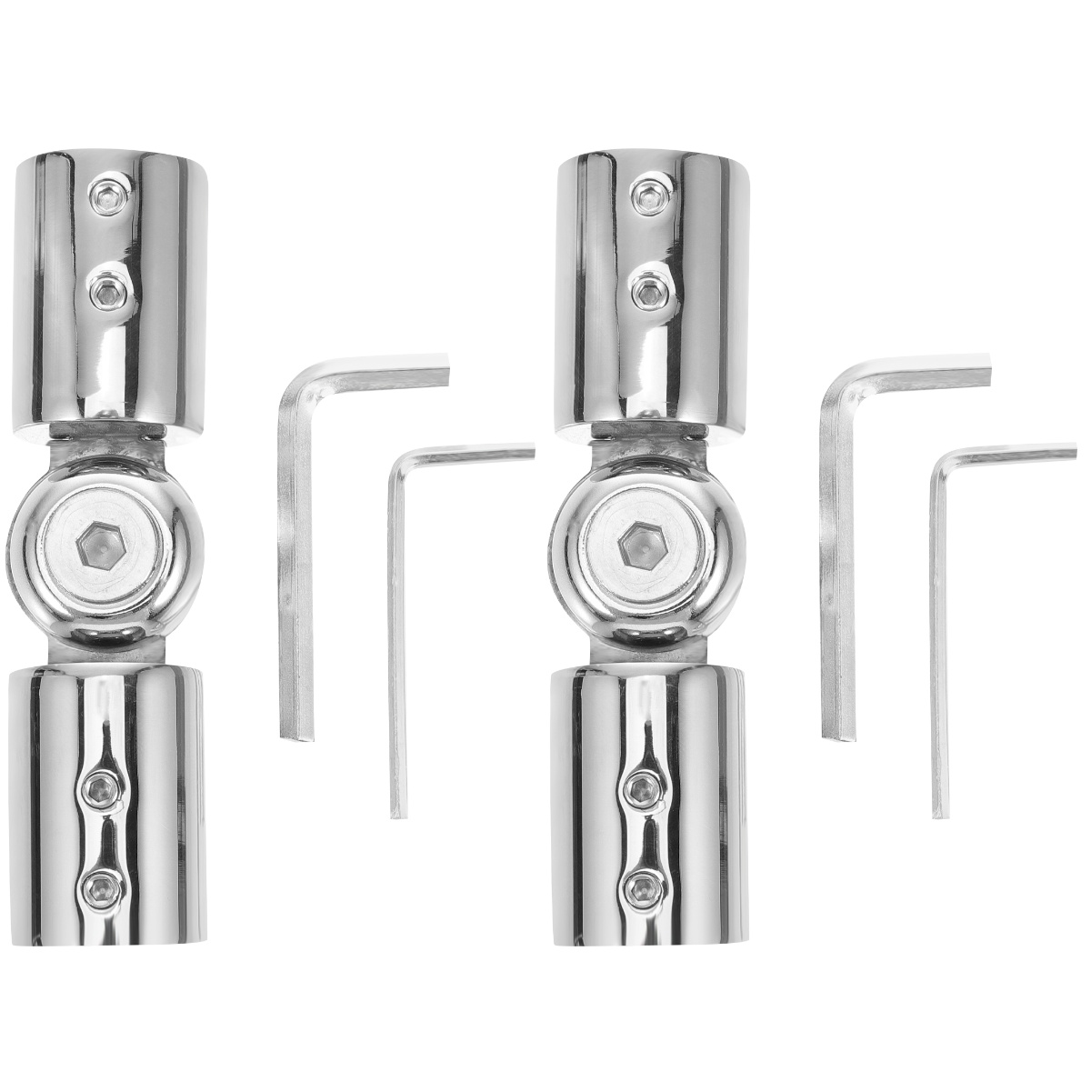 Set of 2 Window Curtains Pole Elbow Connector Hinged Glass Door ...