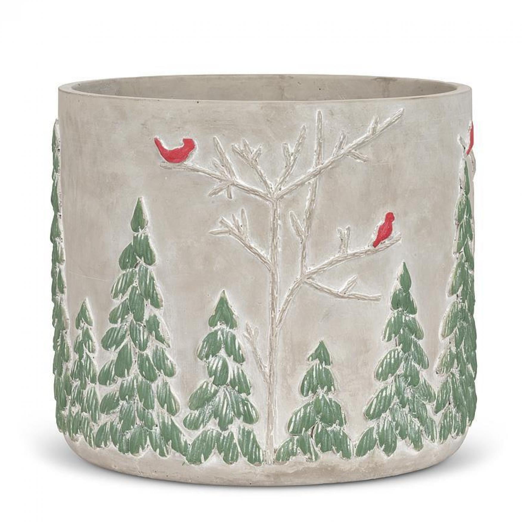 Set of 2 Winter Forest With Cardinals Planter - Walmart.com