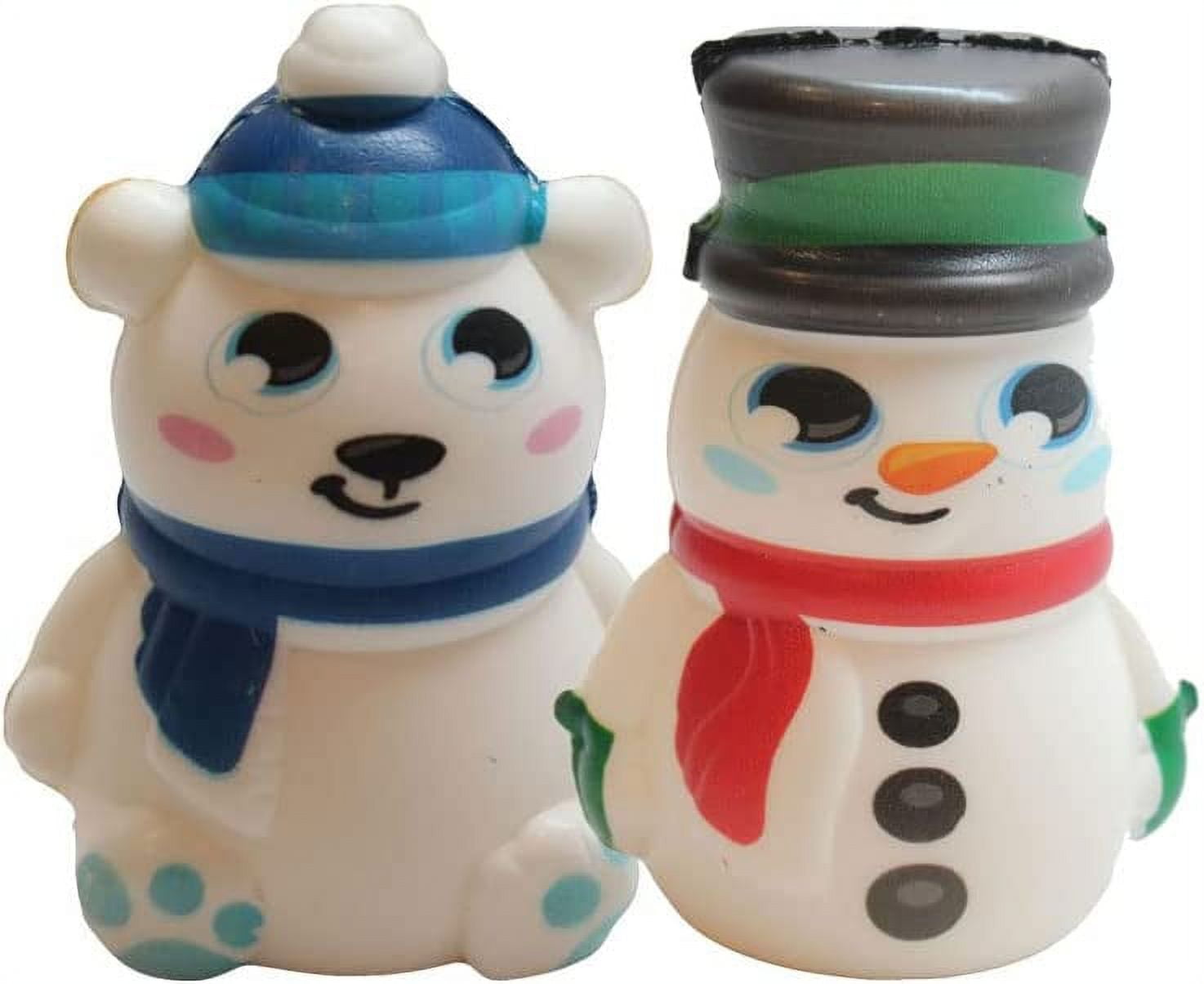 Set of 2 Winter Slow Rise Squishy Toys - Memory Foam Squish Stress Ball ...