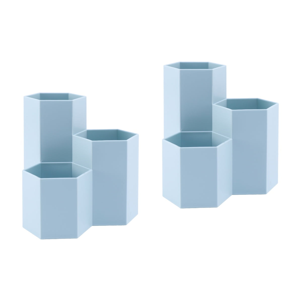 Set of 2 Wire Hexagonal Pen Holder Portable Pen Holder Student 11.7x11 ...