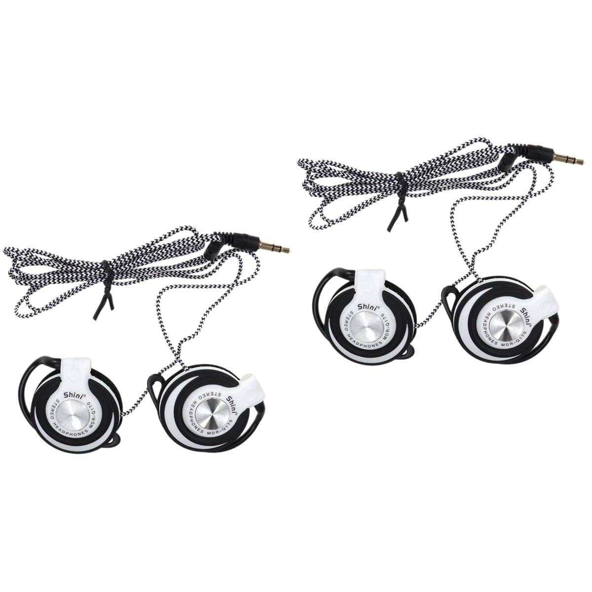 Set of 2 Wire Rings Wired Earbuds VCD Headphones Stylish Earphones Work ...